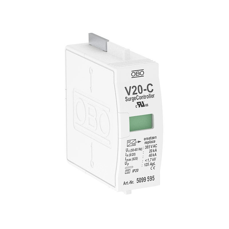 OBO Túlfeszültség levezető betét, T2, 1P, 40kA, 5099609